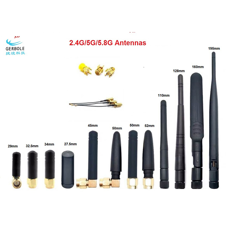 China Rubber portable Dual Band WIFI Antena 2.4G 5.8G factory and suppliers | Gerbole